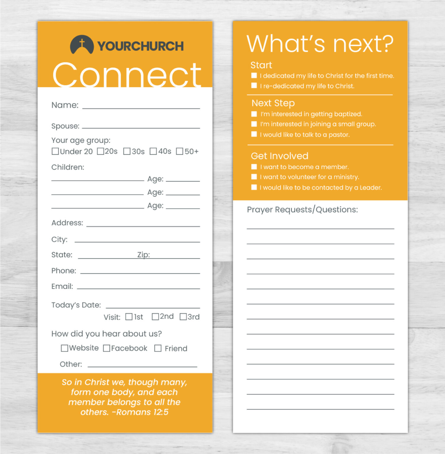 Church Welcome Cards & Church Connection Cards | Disciple Press