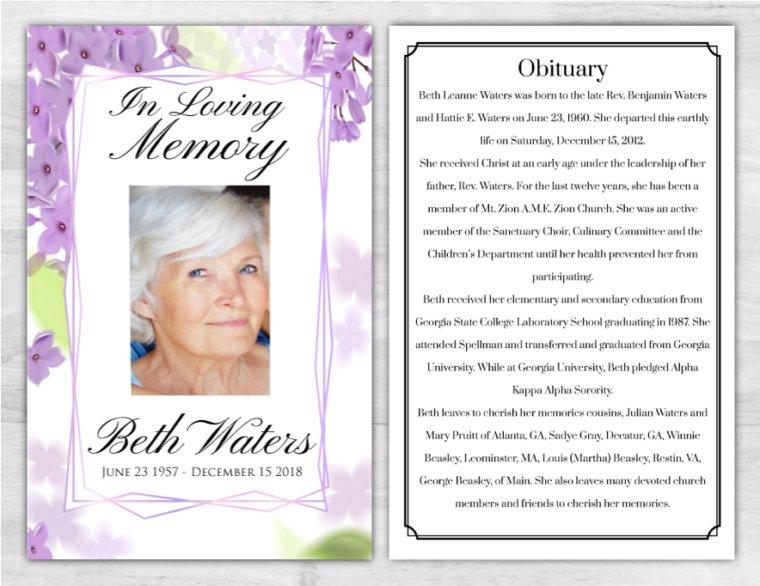 Memorial Cards for Deceased - Funeral Service Cards