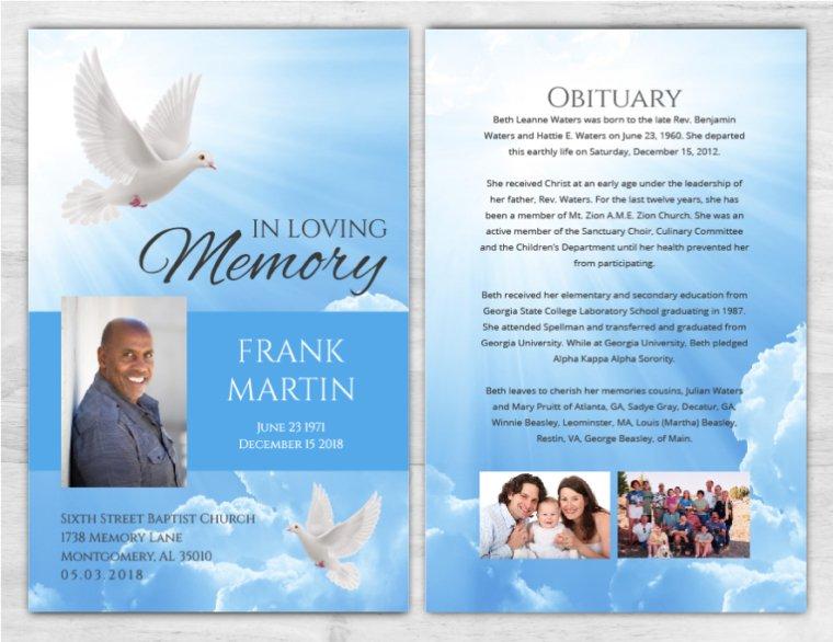 Memorial Cards for Deceased - Funeral Service Cards