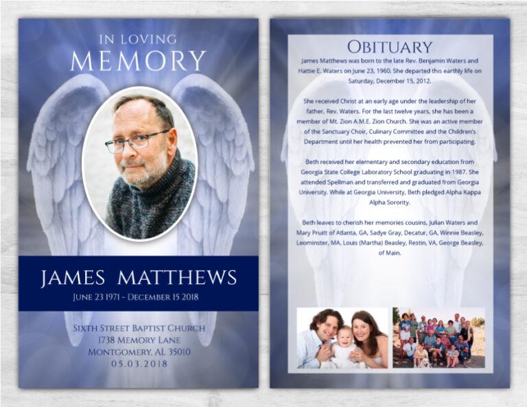 No-Fold Memorial Program - 2053 - DisciplePress - Memorial & Funeral ...