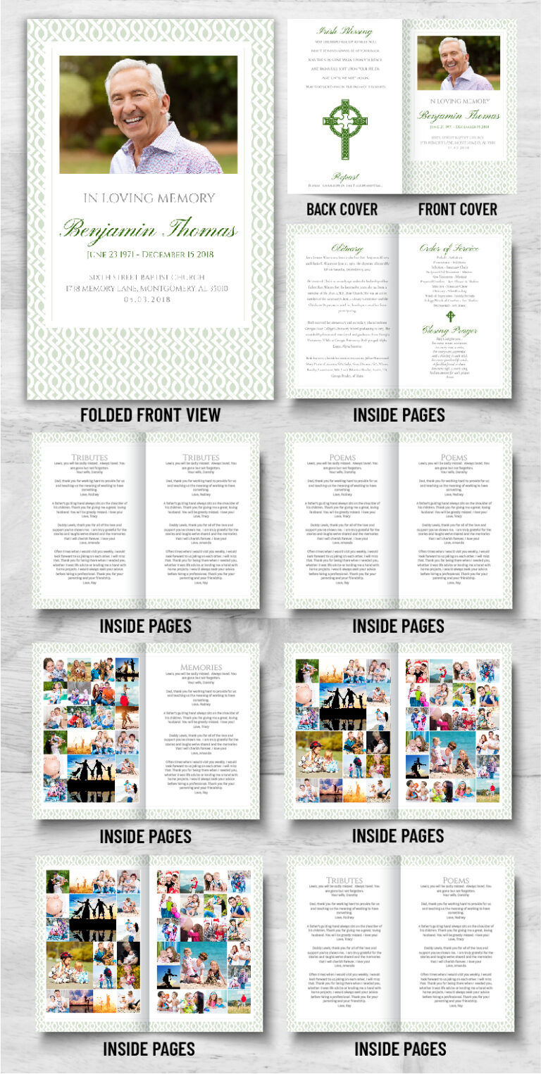Design a Meaningful 16-Page Memorial Program and Funeral Program ...