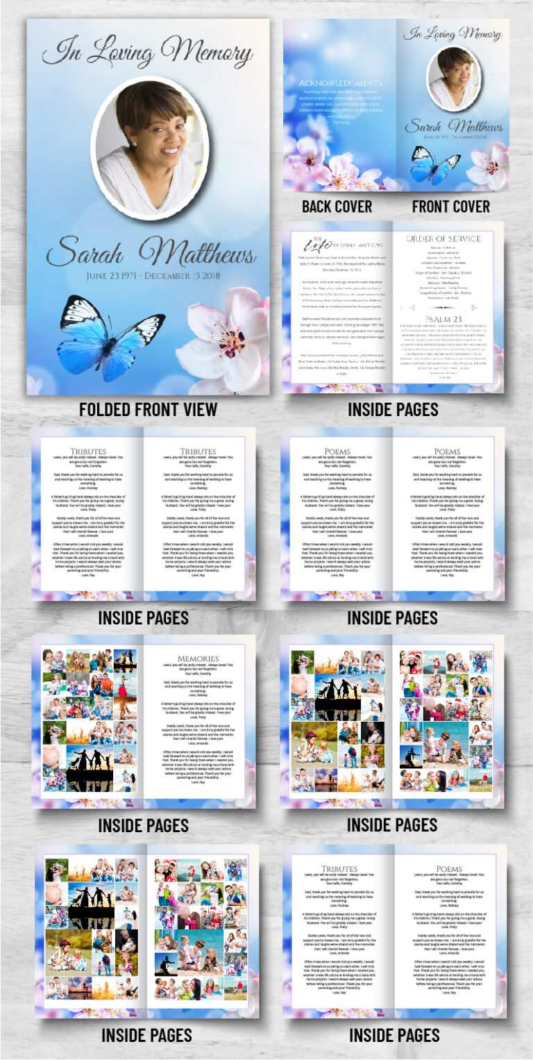 Design a Meaningful 16-Page Memorial Program and Funeral Program ...
