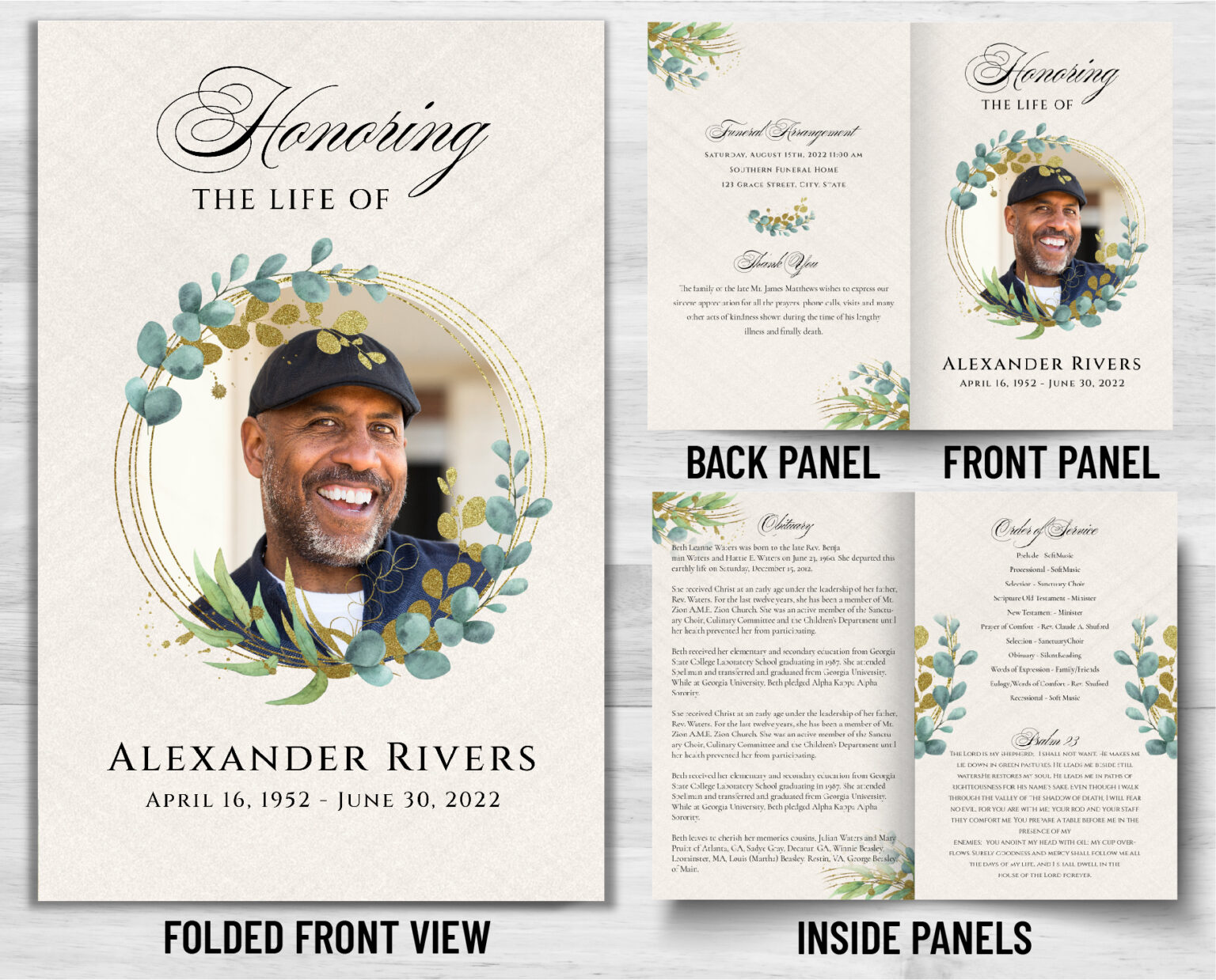 Memorial Program for Funeral | Custom Memorial Programs