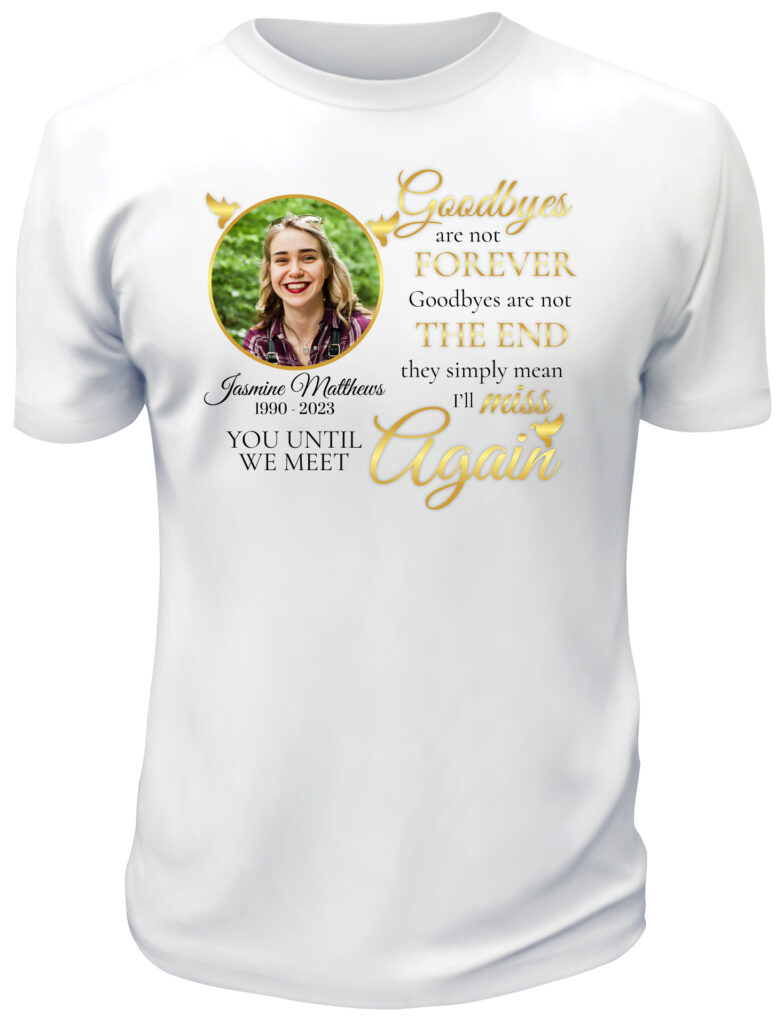 Personalized Memorial T Shirts - Memorial Service T Shirts