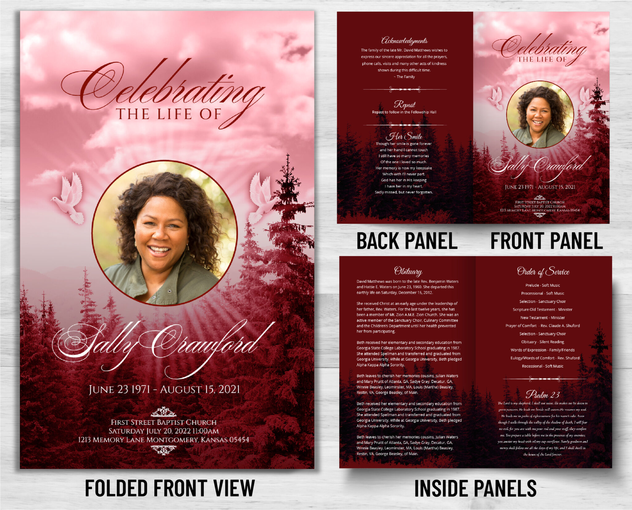 Funeral Program - 2106 - DisciplePress - Memorial & Funeral Printing