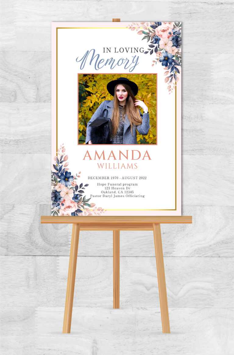 Memorial Poster for Funeral - Personalized Memorial Poster