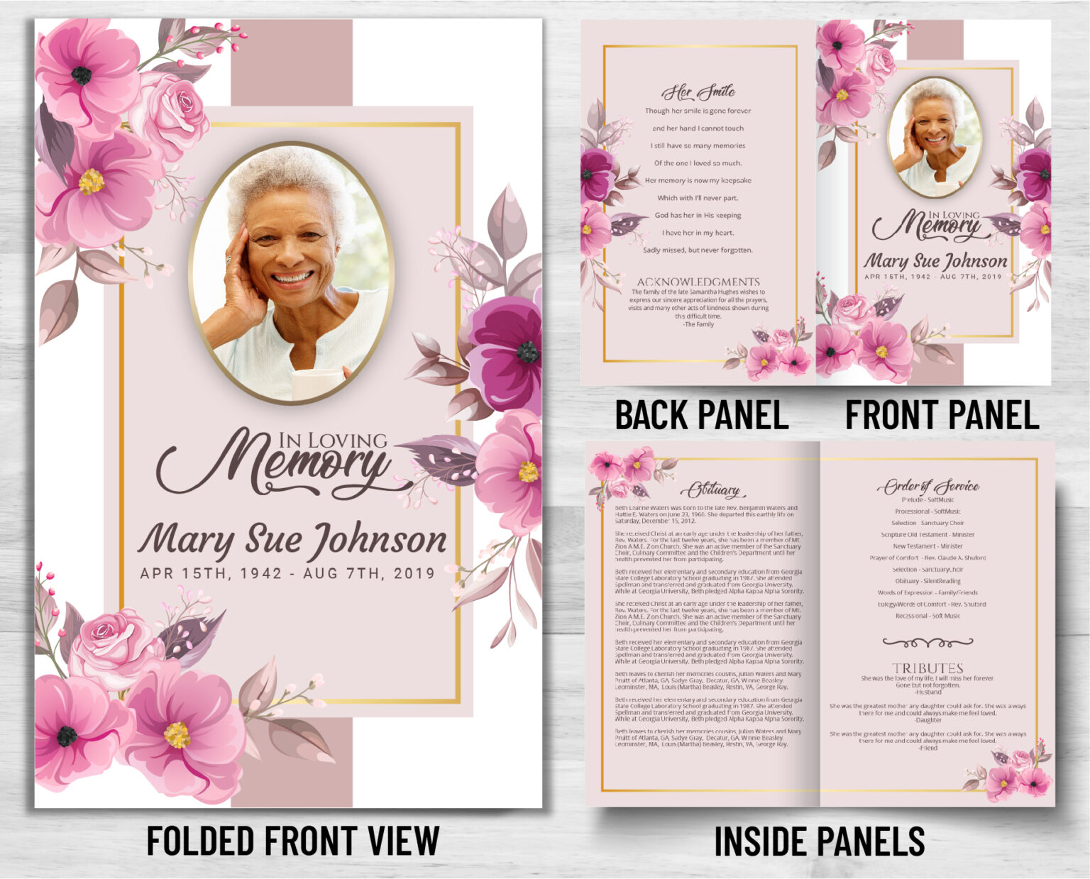 Memorial Program for Funeral | Custom Memorial Programs