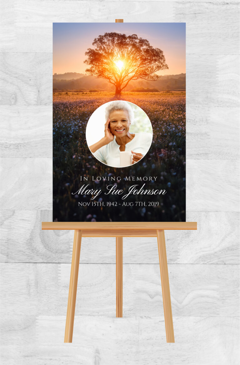 Memorial Poster for Funeral - Personalized Memorial Poster