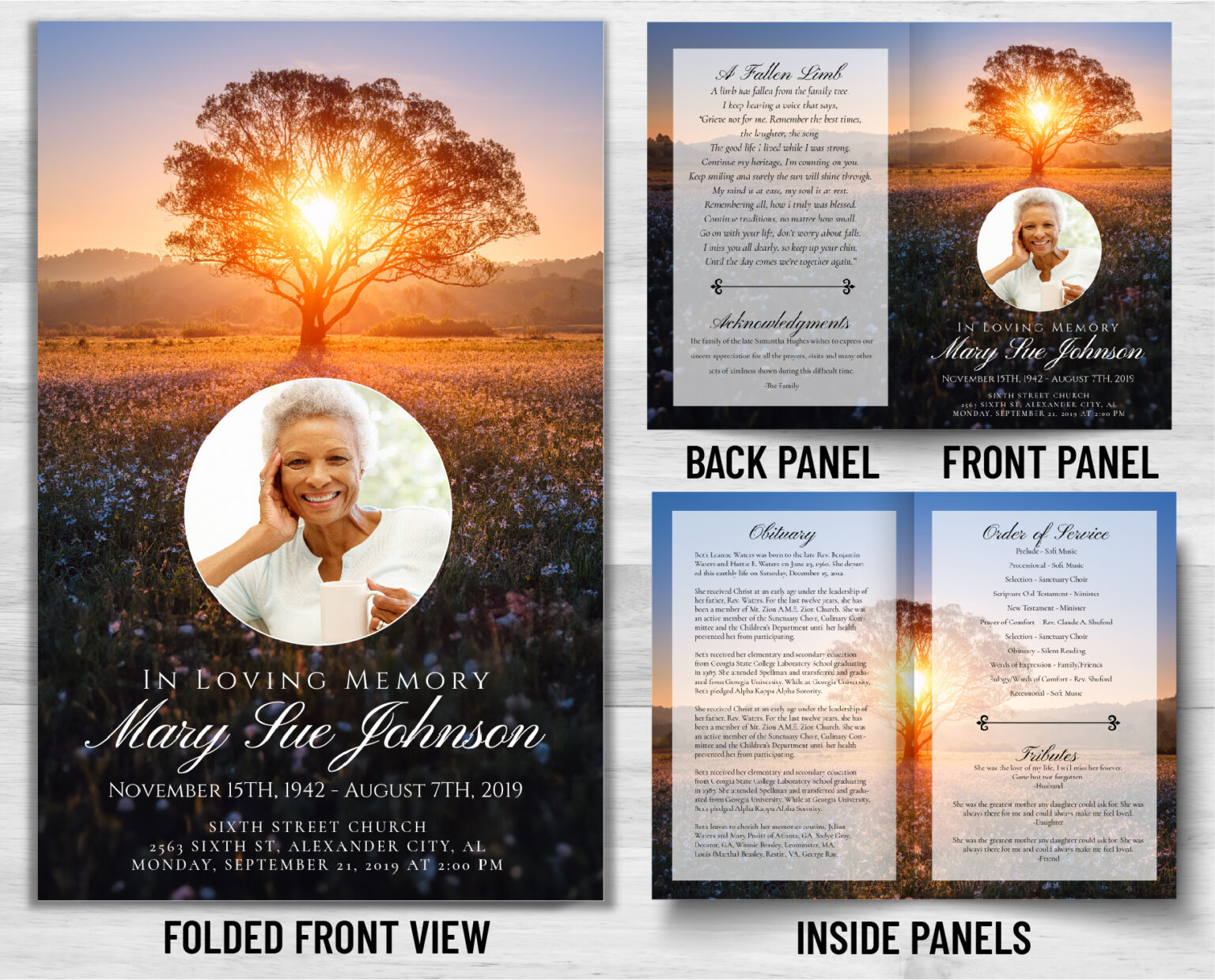 Funeral Program - 2165 - DisciplePress - Memorial & Funeral Printing