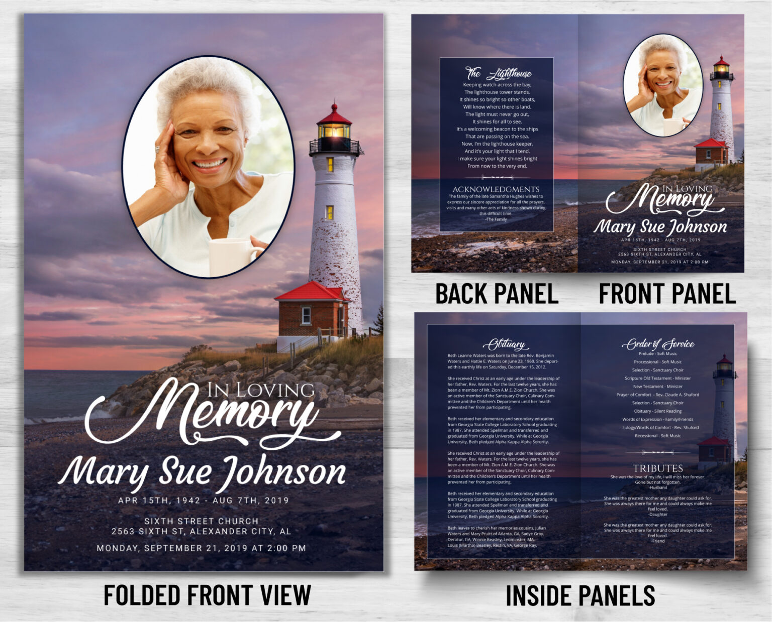 Funeral Program - 2165 - DisciplePress - Memorial & Funeral Printing