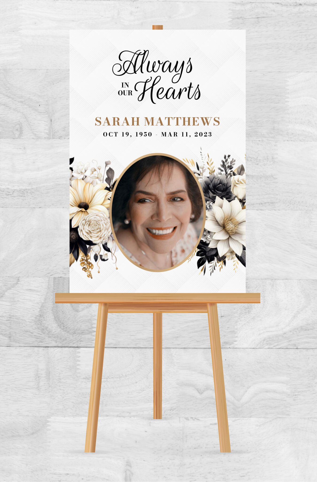 Memorial Poster for Funeral - Personalized Memorial Poster