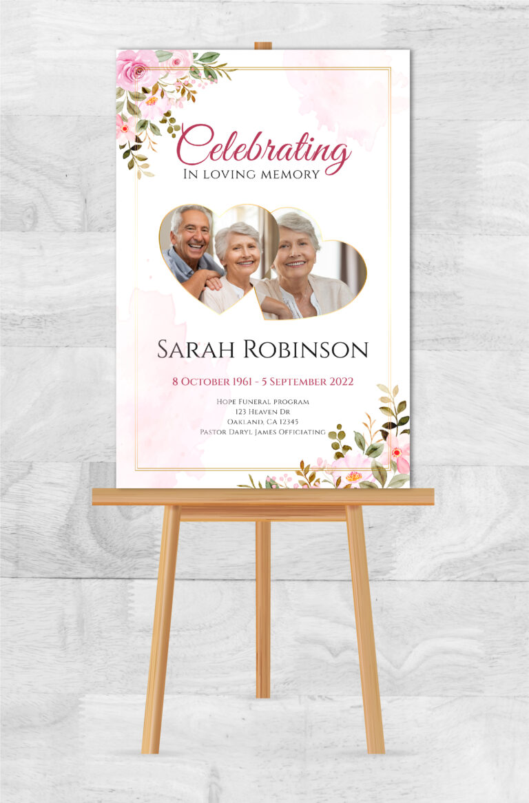 Memorial Poster for Funeral - Personalized Memorial Poster