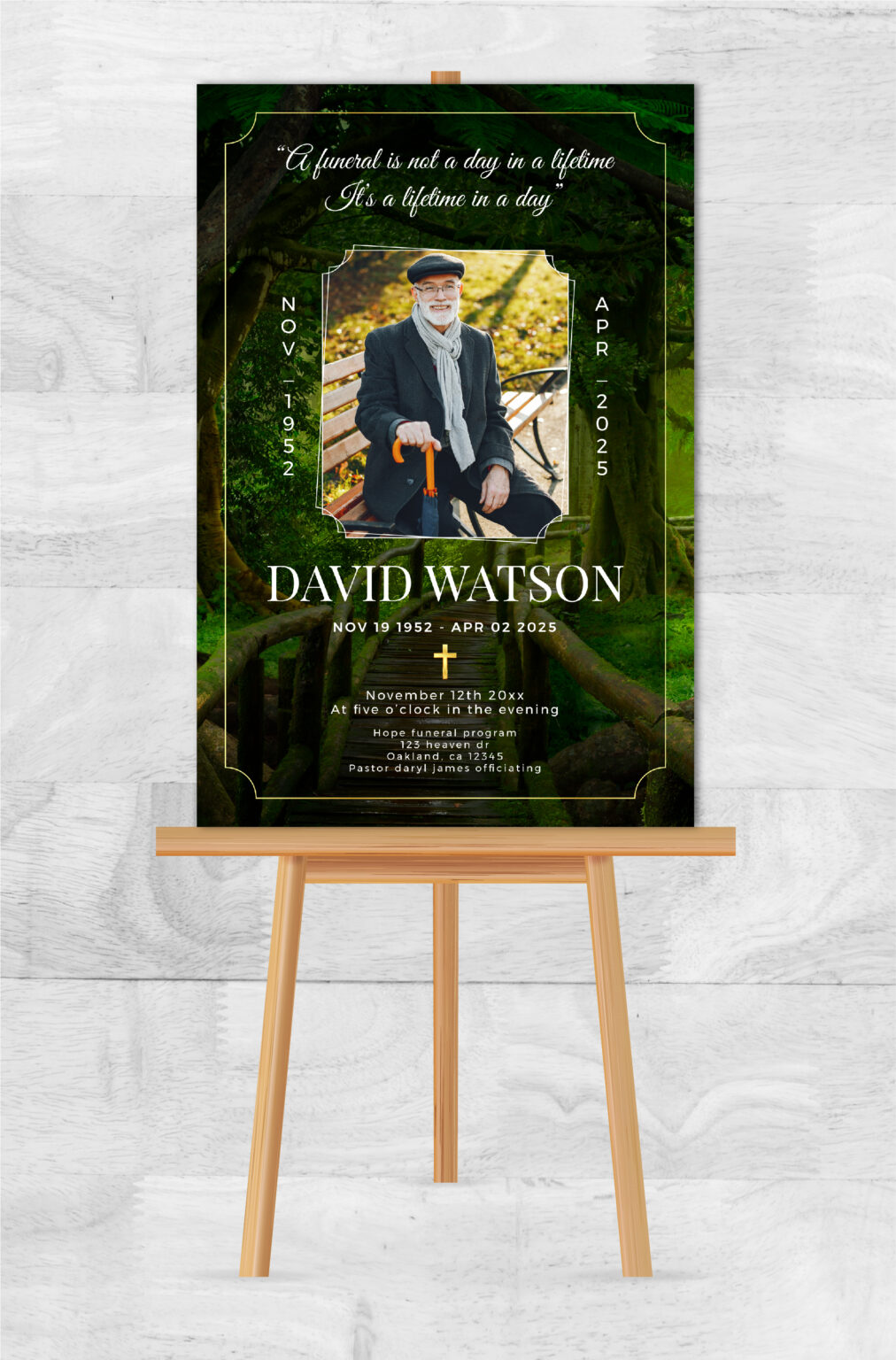 Memorial Poster for Funeral - Personalized Memorial Poster