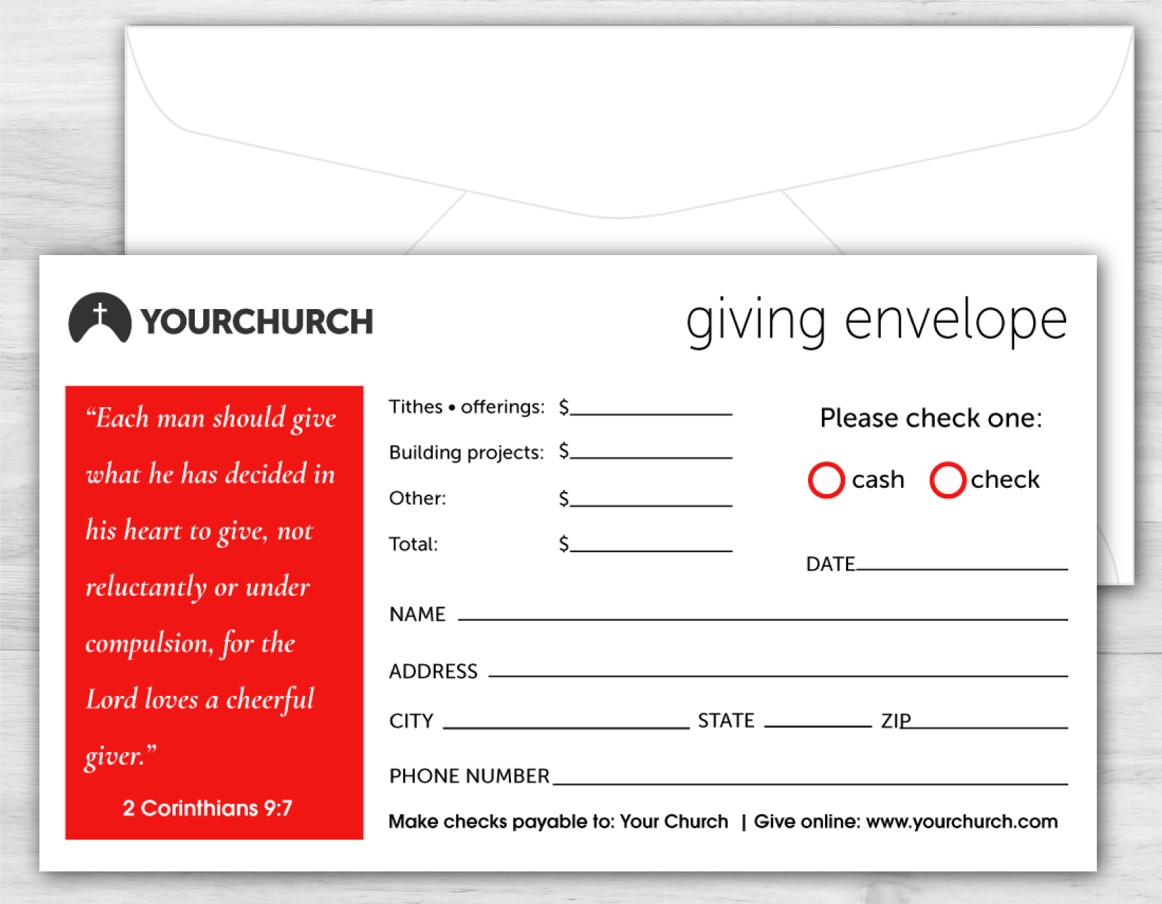 Tithe Envelope - 1012 - DisciplePress - Memorial & Funeral Printing