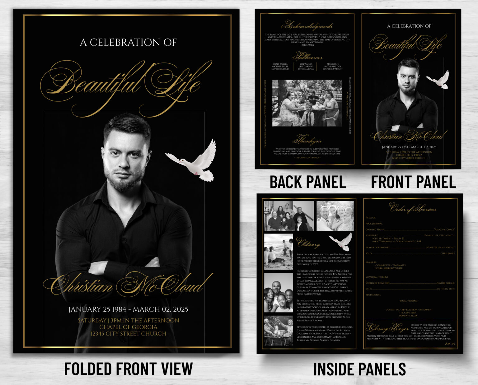 Memorial Program for Funeral | Custom Memorial Programs