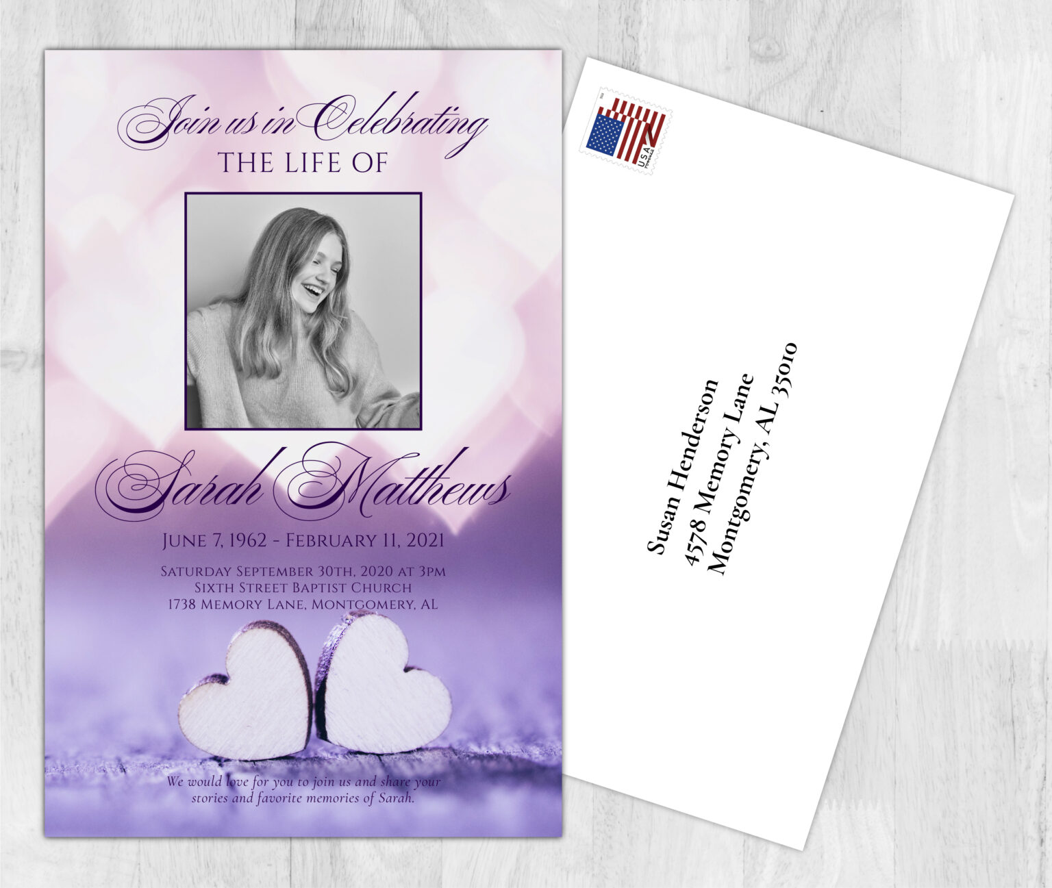Death Memory & Remembrance Cards - Funeral Announcements Cards