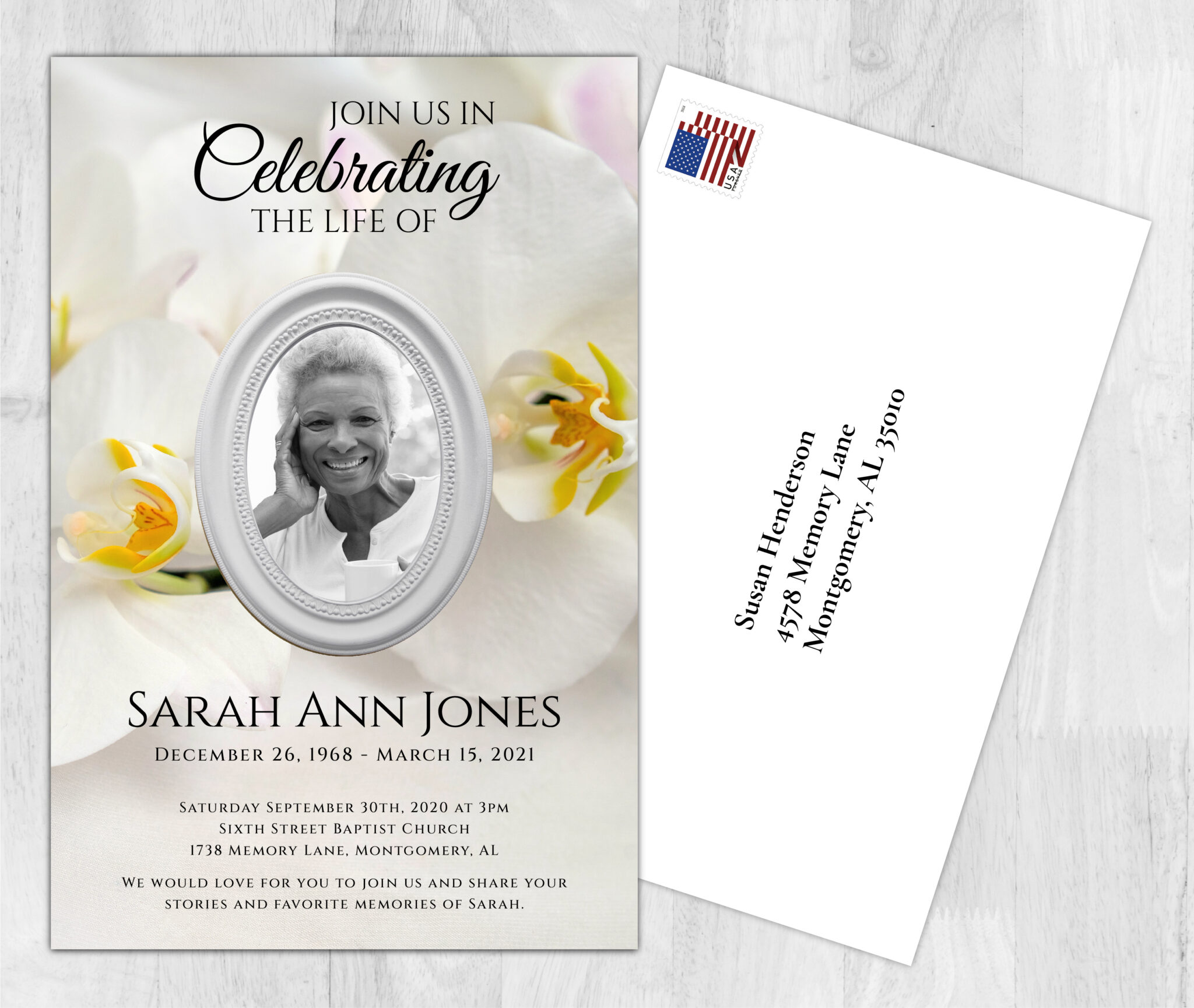 Death Memory & Remembrance Cards - Funeral Announcements Cards