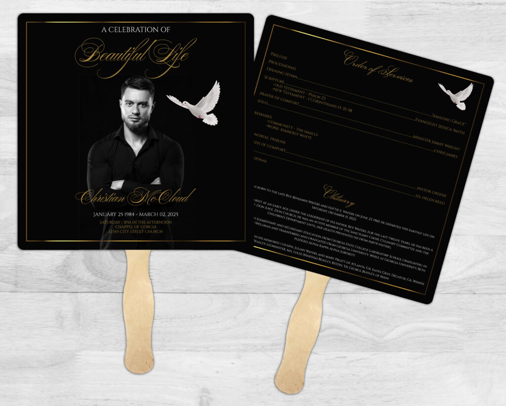 Memorial Fan - 2120 - DisciplePress - Memorial & Funeral Printing