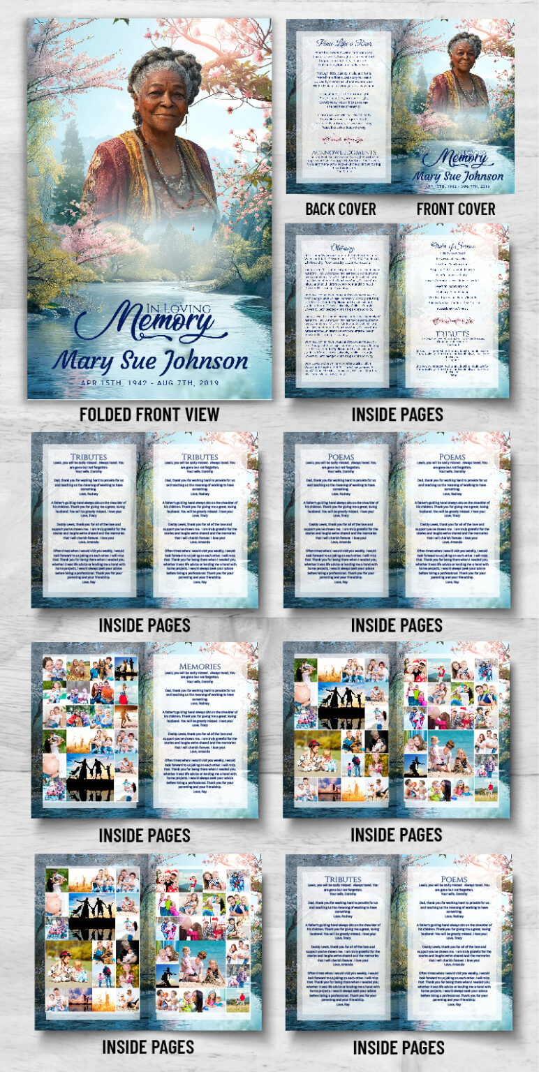 Design a Meaningful 16-Page Memorial Program and Funeral Program ...