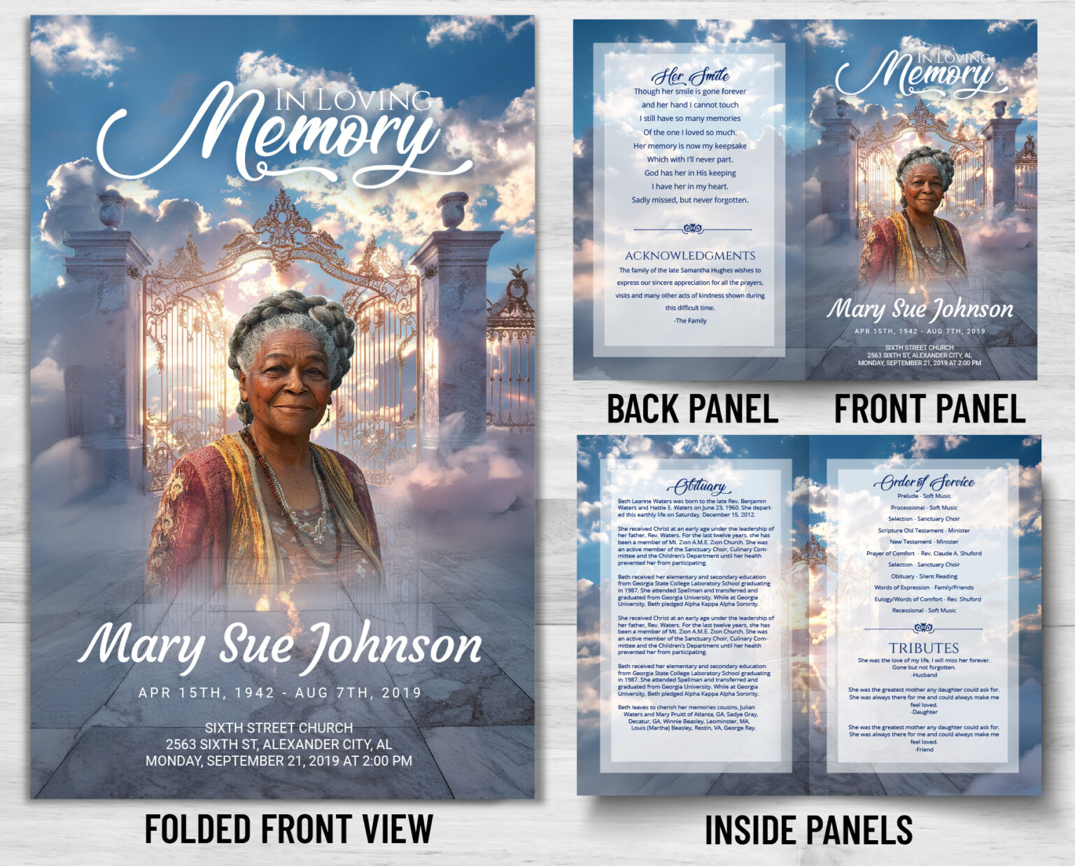 Memorial Program for Funeral | Custom Memorial Programs