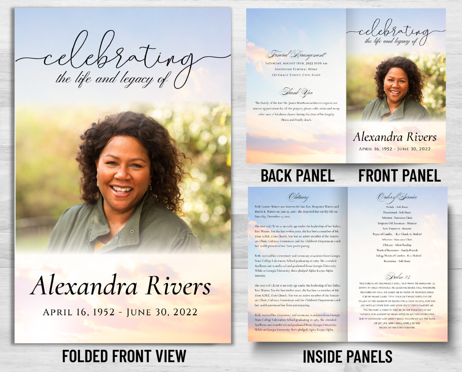 Memorial Program for Funeral | Custom Memorial Programs
